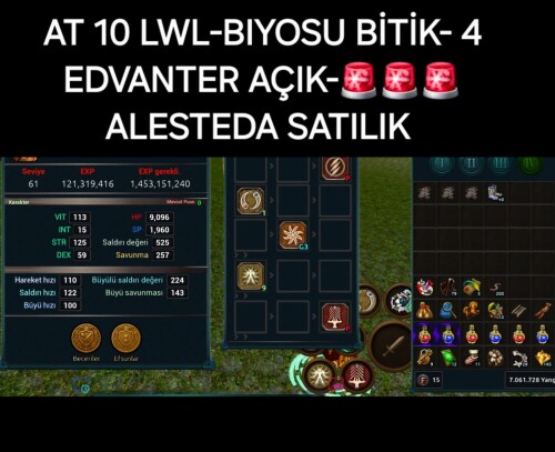 61 BEDENSEL 10 SV AT BİYO BİTİK - Metin2 İtem/Yang, Karakter, Online ...